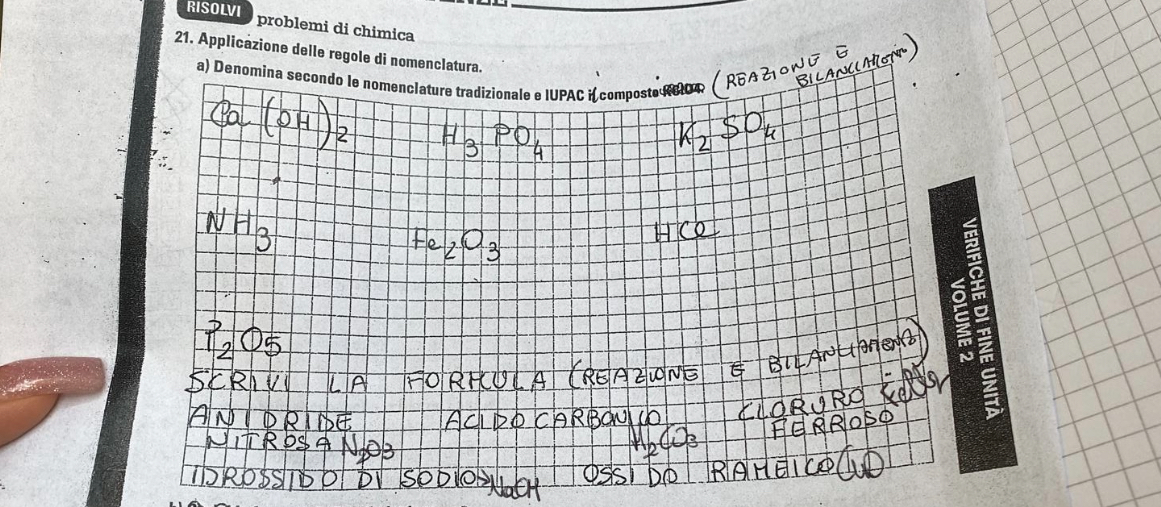 SOLVED: RISOLVI problemi di chimica 21. Applicazione delle regole di ...