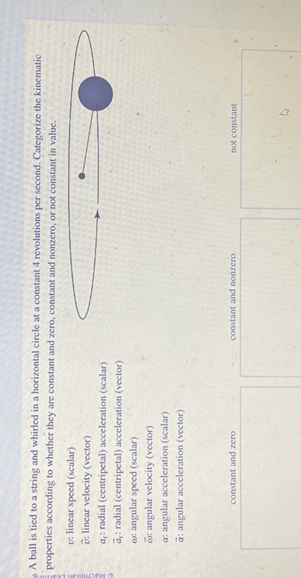 v. linear specd (vealar) e⃗ ?. Linear velecity (vector) α1 - radial ...