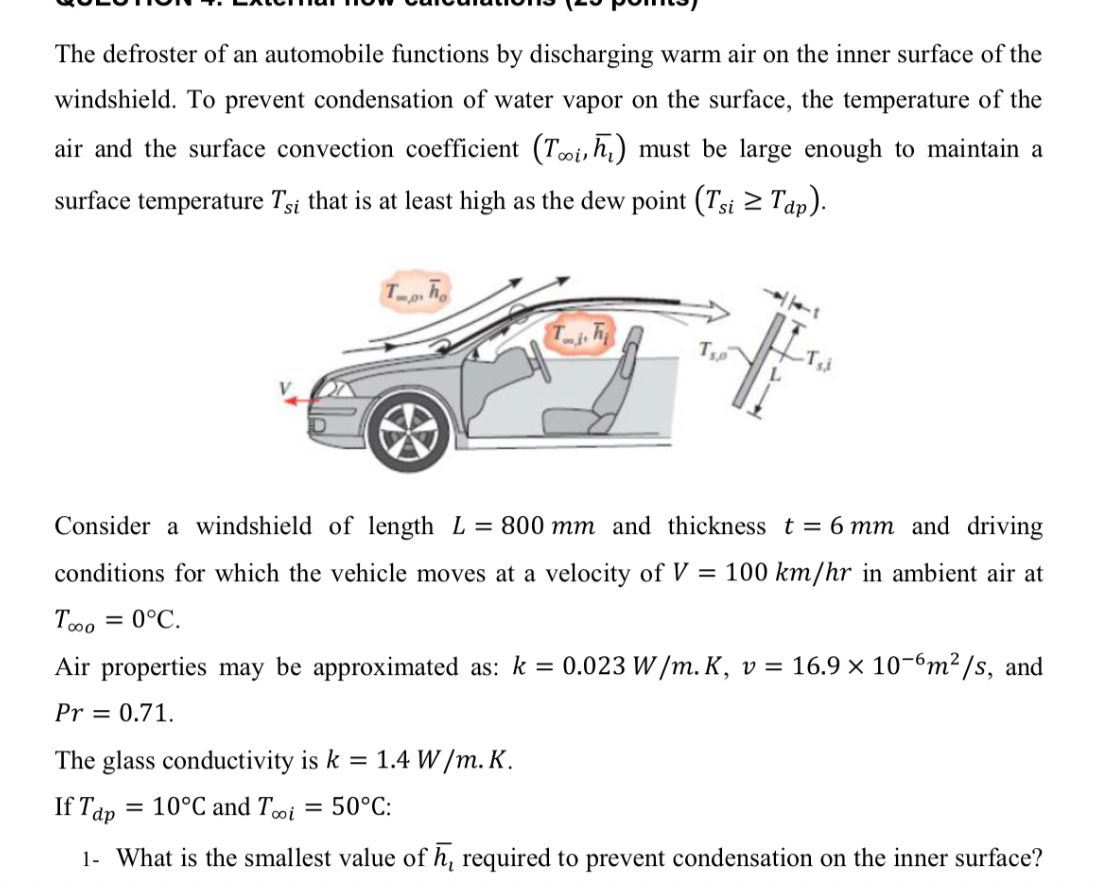 The defroster of an automobile functions by discharging warm...