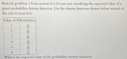 SOLVED: Rework problem 3 from section 4.3 of your text, involving the ...