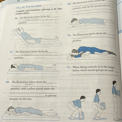 FILLIN THE BLANKS 69. The illustration below shows the position, wich ...