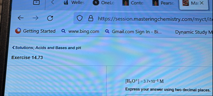 SOLVED: Welles: (1) Oncle Conte Pearsc Ma× ← →C https://session.masteringchemistry.com/myct/it ...