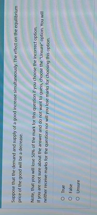 SOLVED: Suppose that the demand and supply of a good increase simultaneously. The effect on the ...