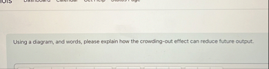 Using a diagram, and words, please explain how the crowding-out effect ...