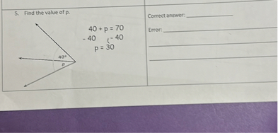 5. Find the value of p. Correct answer: Erter