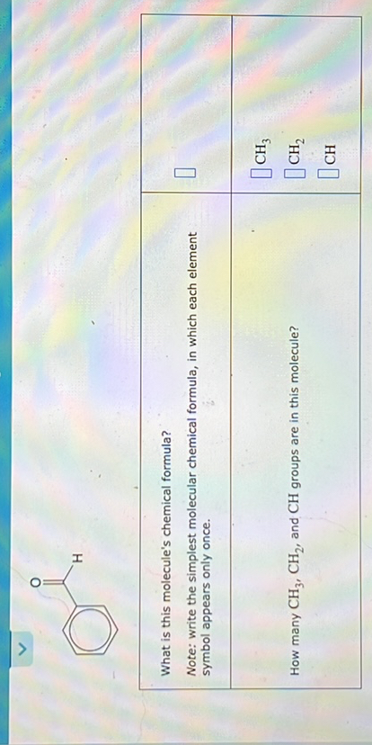 What is this molecule's chemical formula? Note: write the simplest molecular chemical formula ...