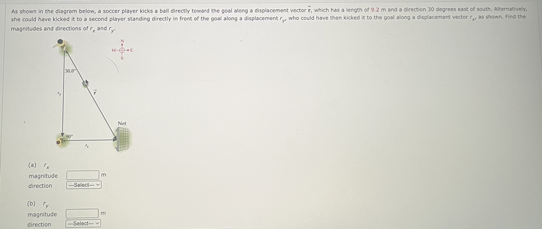 SOLVED: As shown in the diagram below, a soccer player kicks a ball directly toward the goal ...