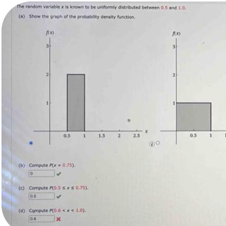 SOLVED: The random variable x is known to be uniformly distributed ...