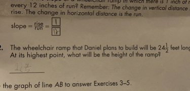 every 12 inches of run? Remember: The change in vertical distance rise ...