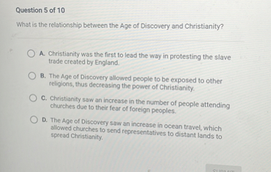 SOLVED: Question 5 of 10 What is the relationship between the Age of ...