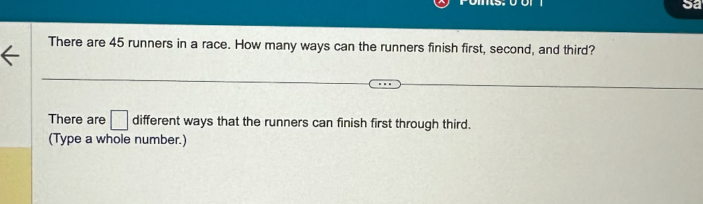 there are 45 runners in a race how many ways can the runners finish ...