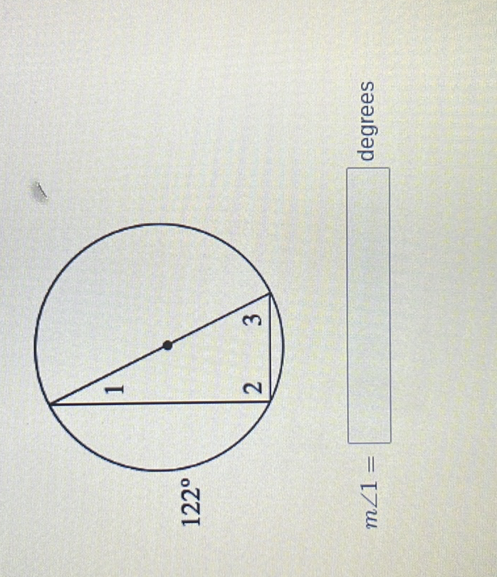SOLVED: m ∠ 1= degrees