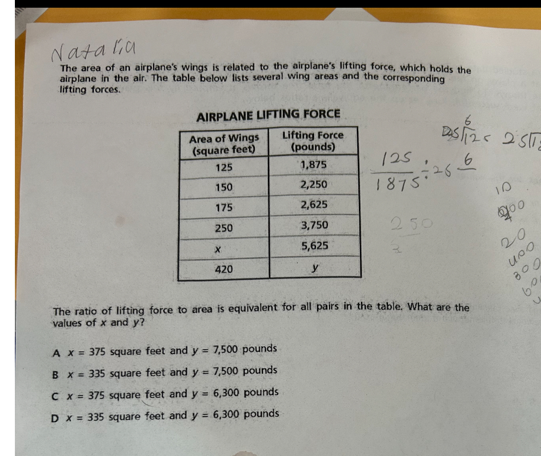 the area of an airplanes wings is related to the airplanes lifting force which holds the ...