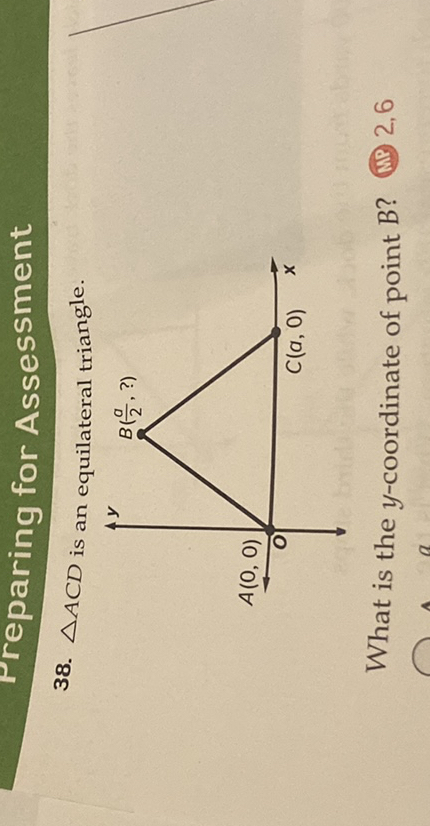 Preparing for Assessment 38. A C D is an equilateral triangle. What is ...