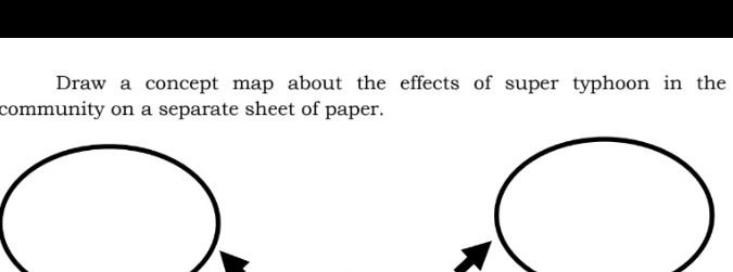 draw a concept map about the effects of super typhoon in the community ...