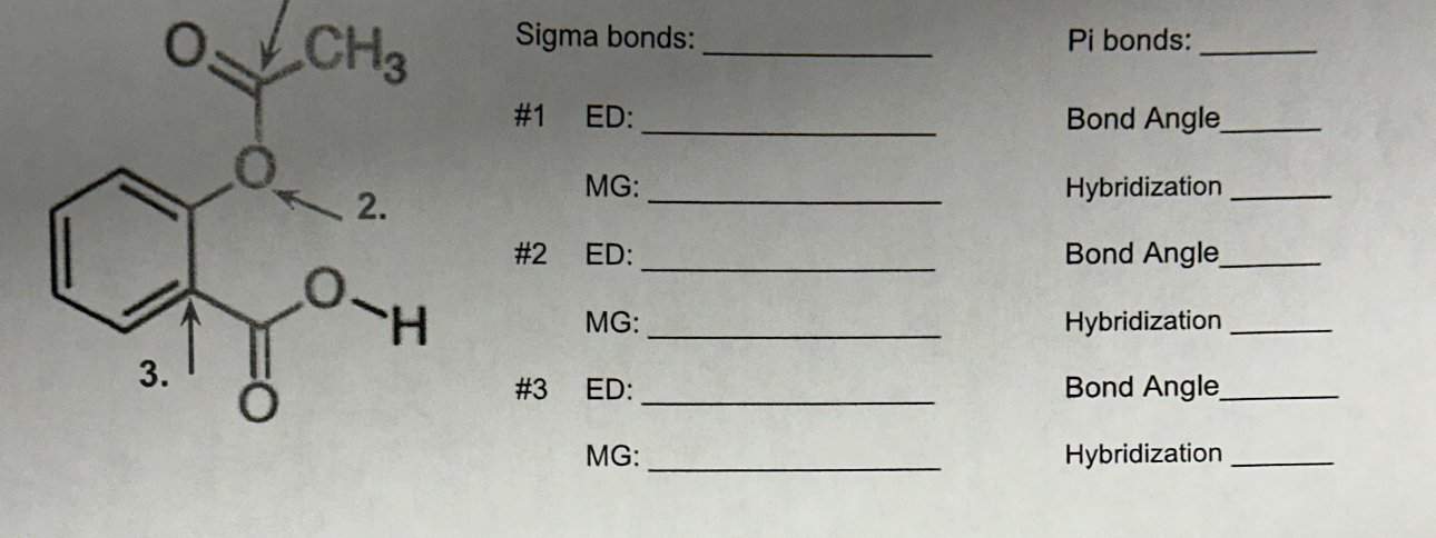 SOLVED: Sigma bonds: Pi bonds: #1 ED: Bond Angle MG: Hybridization #2 ...