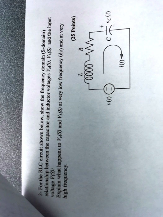 VIDEO solution: LW0000 it 3- For the RLC circuit shown below, show the ...