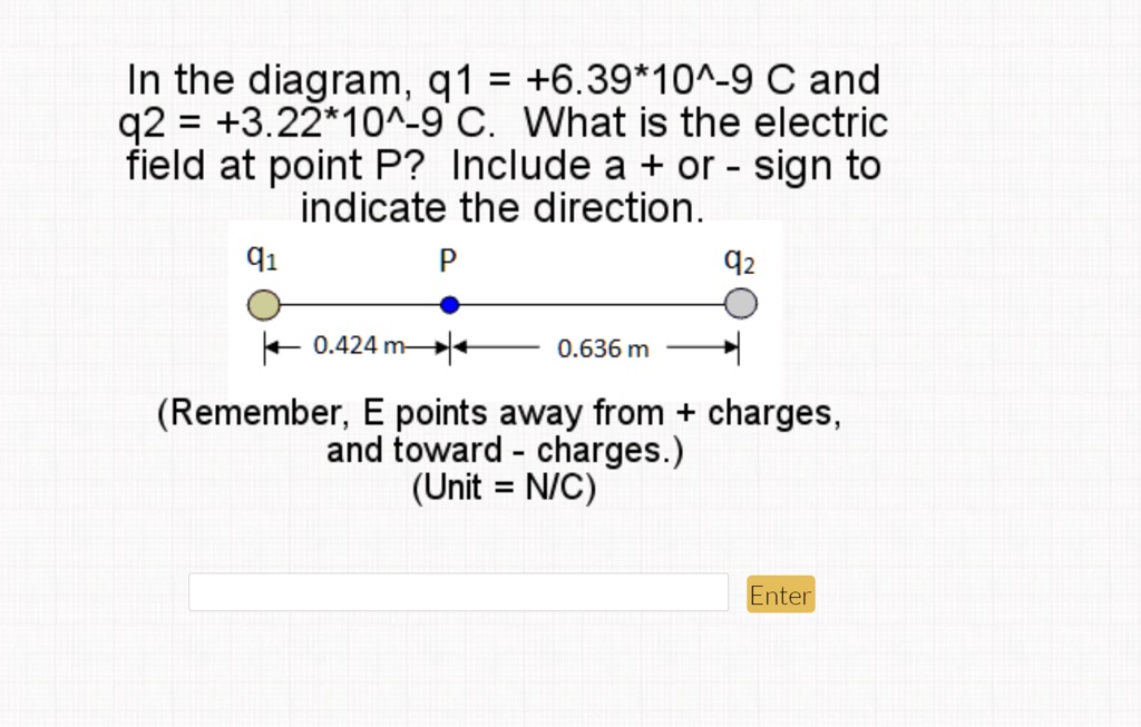 SOLVED: In the diagram; q1 = +6.39*104-9 €C and q2 = +3.22*104-9 C ... SOLVED: In the diagram; q1 = +6.39*104-9 €C and q2 = +3.22*104-9 C ...
