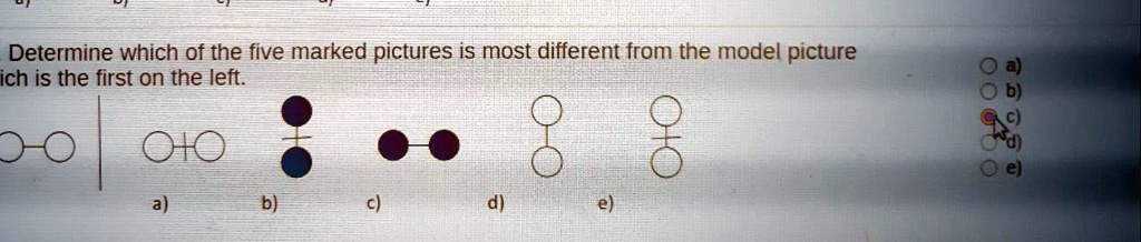 Determine which of the five marked pictures is most different from the ...