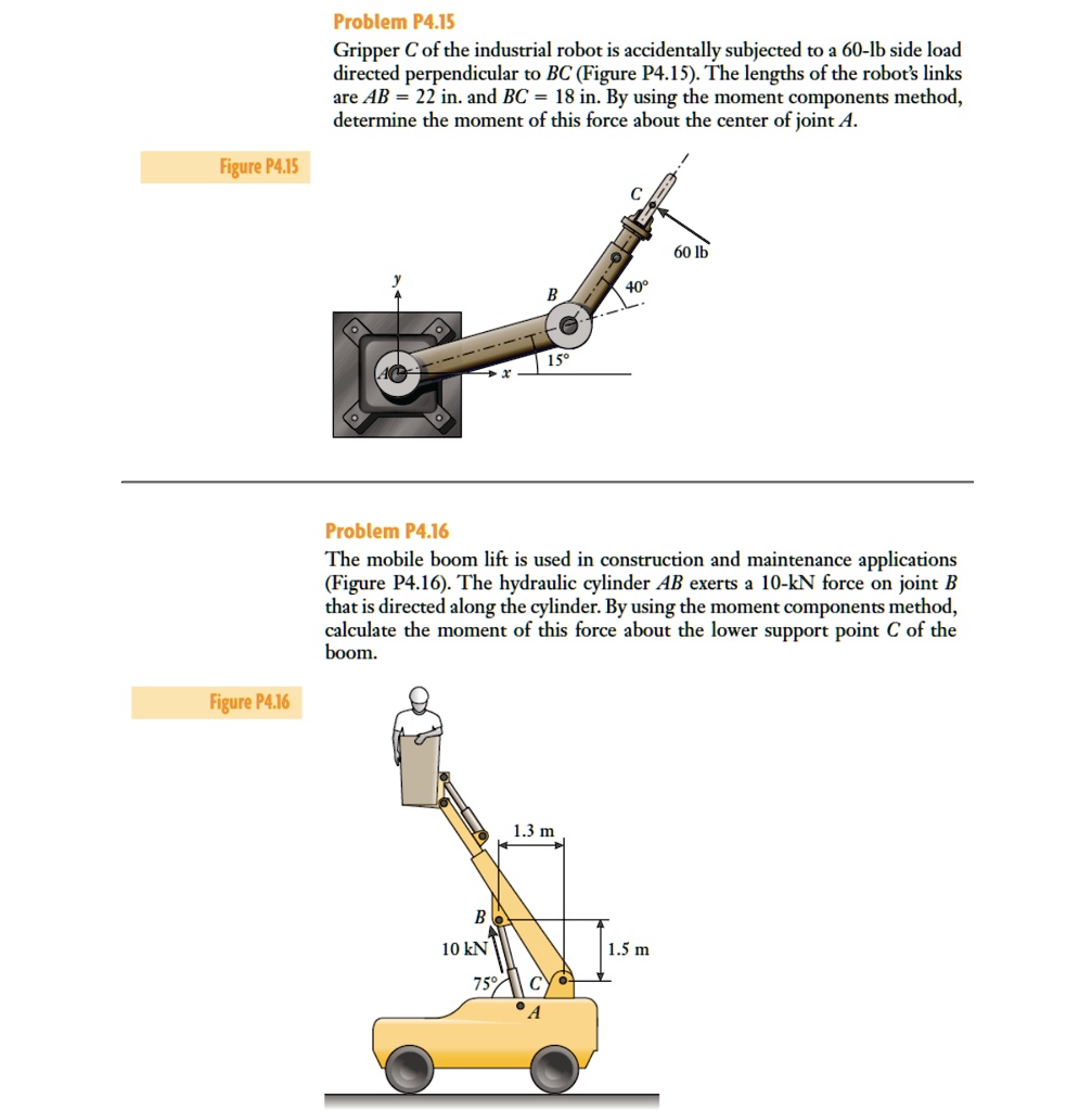Figure P4.15 Figure P4.16 Problem P4.15 Gripper C of the industrial ...