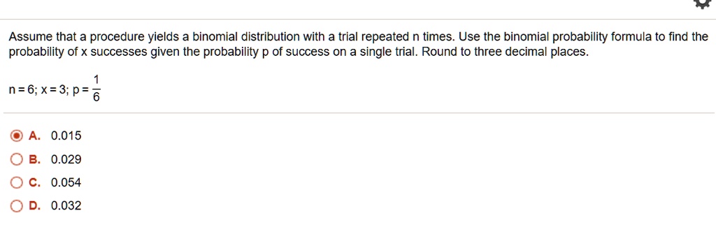 SOLVED: Assume that a procedure yields a binomial distribution with a ...