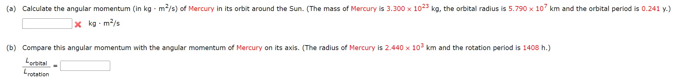 Solved Kg·m 2 S B Compare This Angular Momentum With The Angular