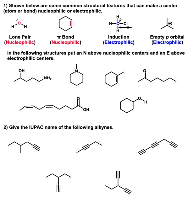 SOLVED:1) Shown below are some common structural features that can make ...