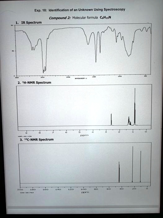 SOLVED: Exp. 10: Identification of an Unknown Using Spectroscopy ...