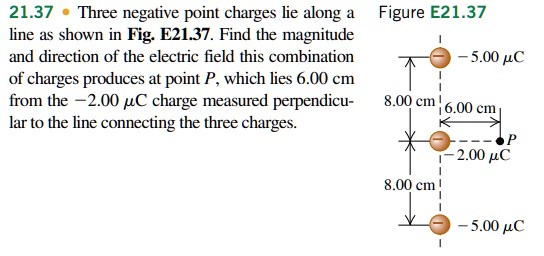 [GET ANSWER] 2137 three negative point charges lie along a line as ...