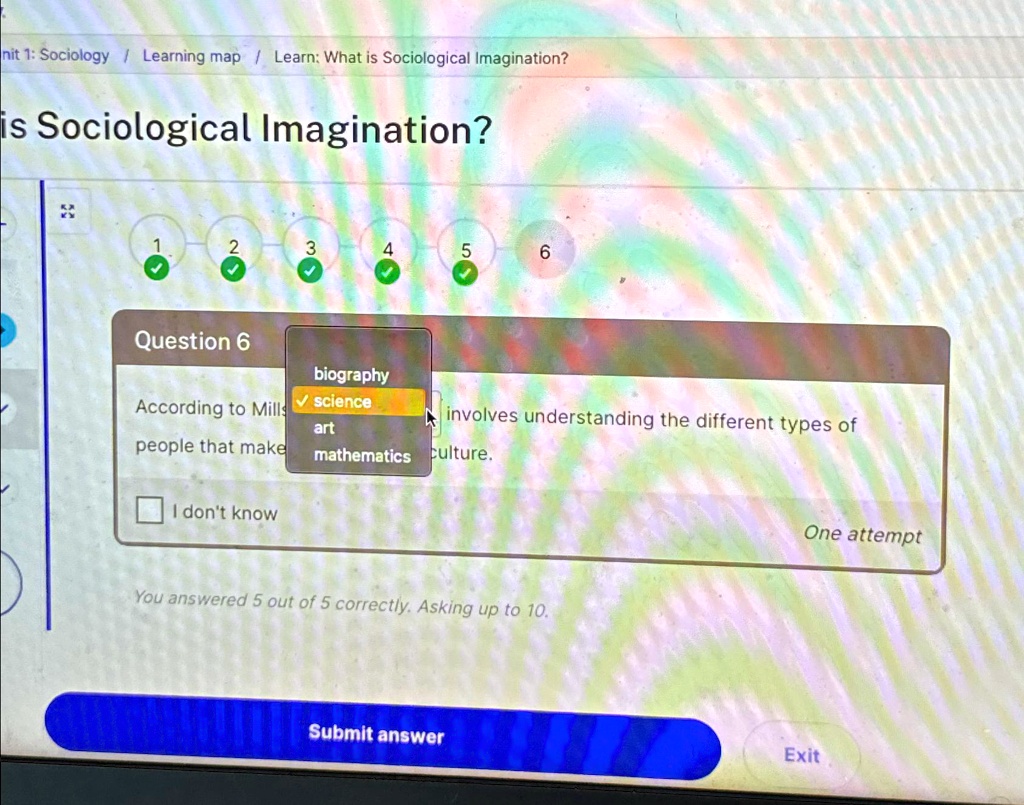 nit 1: Sociology / Learning map / Learn: What is Sociological Imagination? is Sociological ...