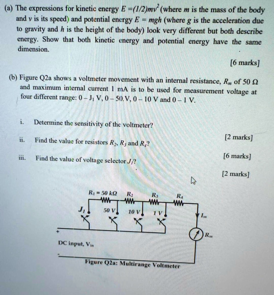 (a) The expressions for kinetic energy E =(1/2)mv² (where m is the mass ...