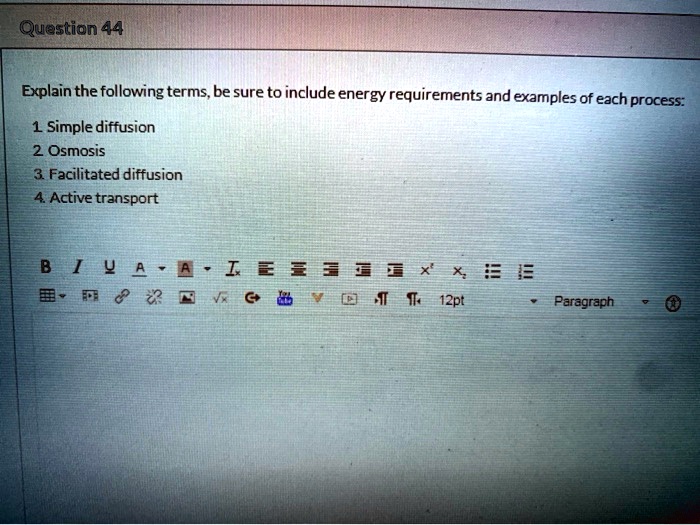 SOLVED: Question 44 Explain the following terms, be sure to include ...