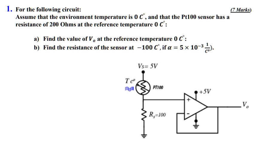 1 for the following circuit 7 marks assume that the environment ...