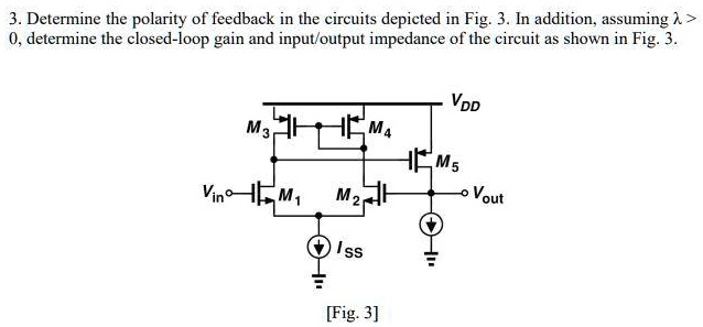 SOLVED: 3.Determine the polarity of feedback in the circuits depicted in Fig.3.In addition ...