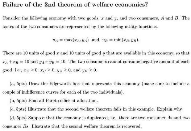 Failure of the 2nd theorem of welfare economics? Consider the following ...