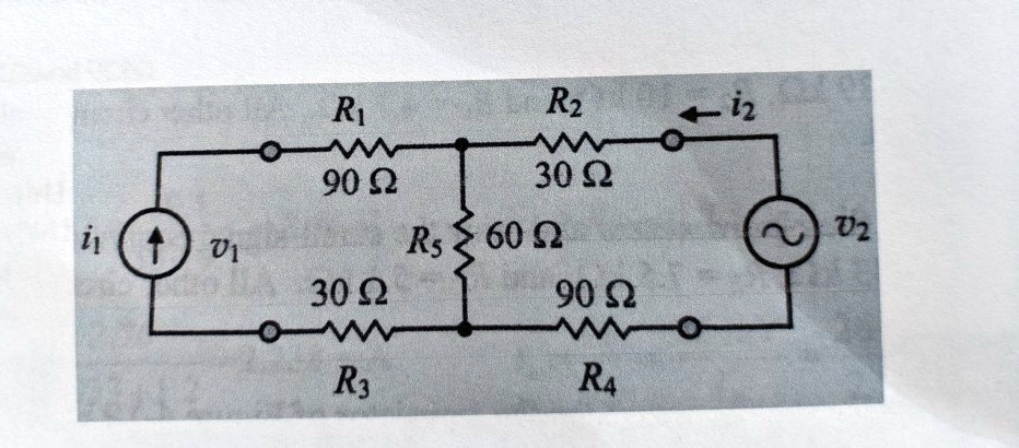 SOLVED: Determine the H-parameters for the circuit. Write the network equation and draw the ...