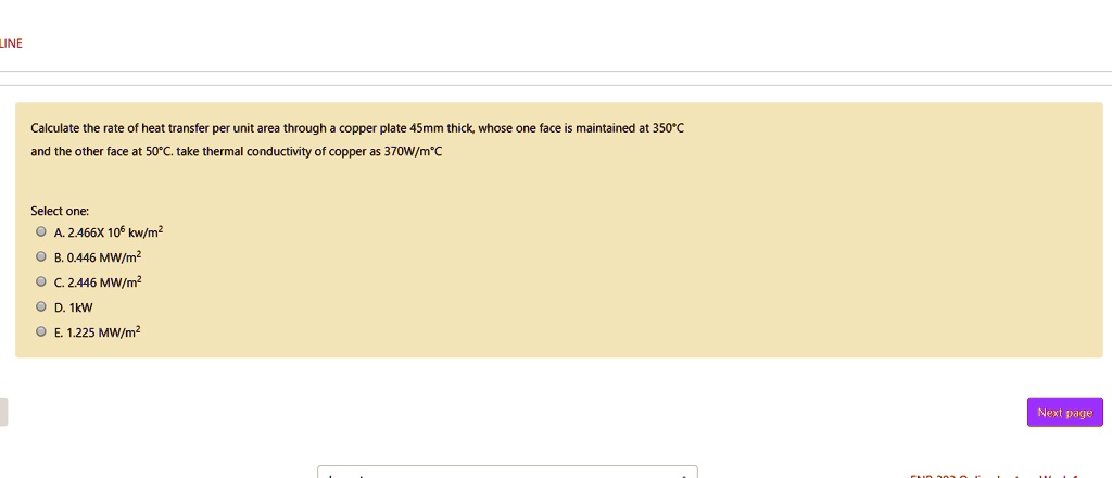 Solved Line Calculate The Rate Of Heat Transfer Per Unit Area Through