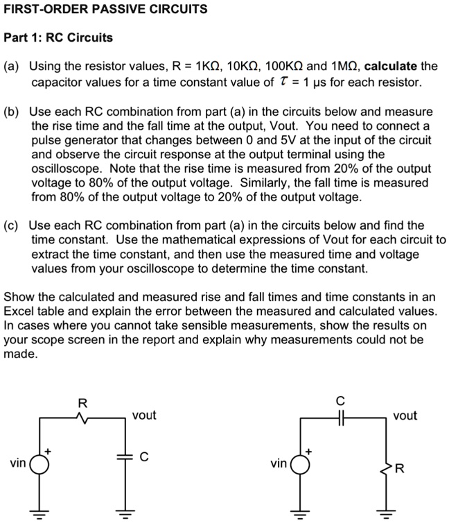 please show all steps and use lt spice first order passive circuits ... please show all steps and use lt spice first order passive circuits ...