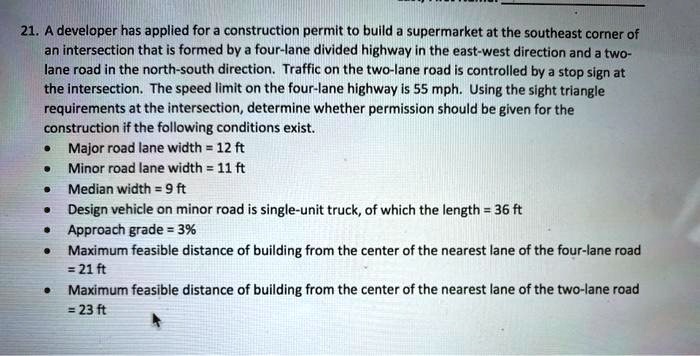 SOLVED: A developer has applied for a construction permit to build a ...