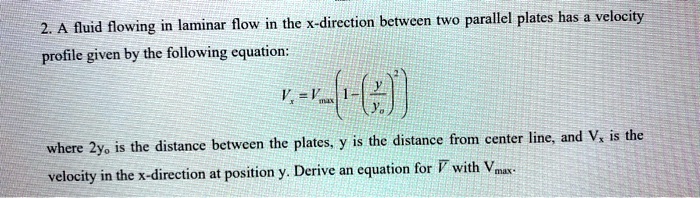 2a fluid flowing in laminar flow in the x direction between two ...