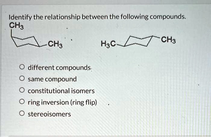 SOLVED: Identify the relationship between the following compounds: CH3CH(CH3)CH3 and CH3CH2CH(CH3)2.