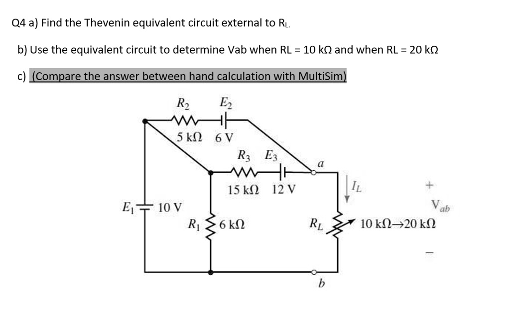 texts q4a find the thevenin equivalent circuit external to ri b use the equivalent circuit to ...