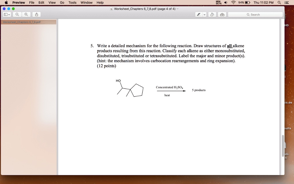 SOLVED: ' Write a detailed mechanism for the following reaction. Draw ...