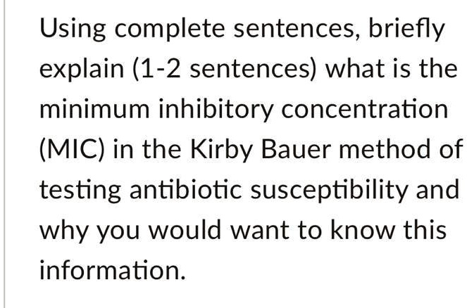 SOLVED: Using complete sentences, briefly explain (1-2 sentences) what ... SOLVED: Using complete sentences, briefly explain (1-2 sentences) what ...