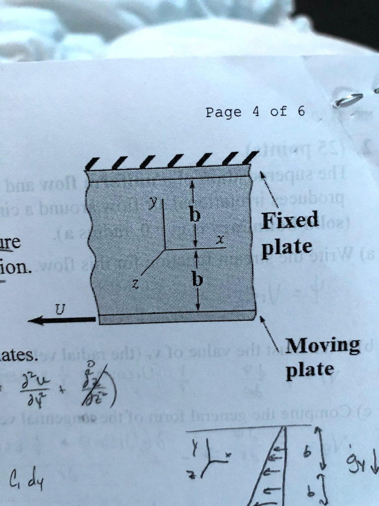 SOLVED: The diagram shows viscous incompressible flow between two ...