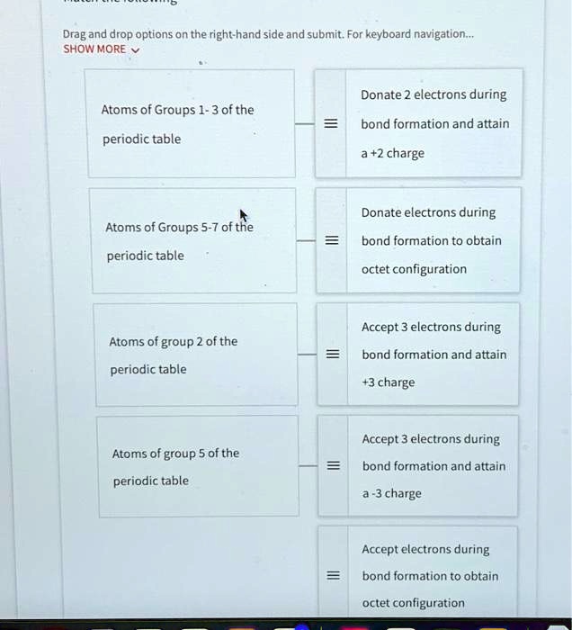 SOLVED: Drag and drop options on the right-hand side and submit.For ...