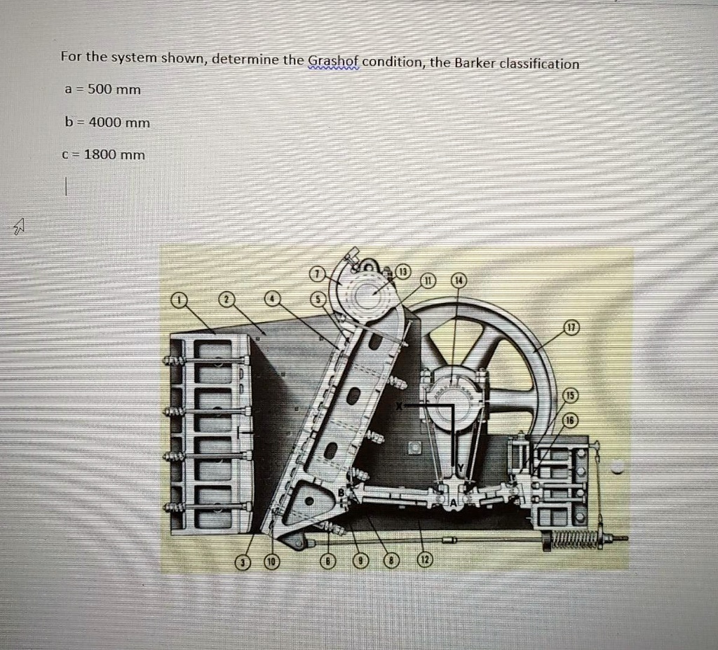 SOLVED: For the system shown, determine the Grashof condition, the ...