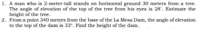 SOLVED: A man who is 2 meters tall stands on horizontal ground 30 ...