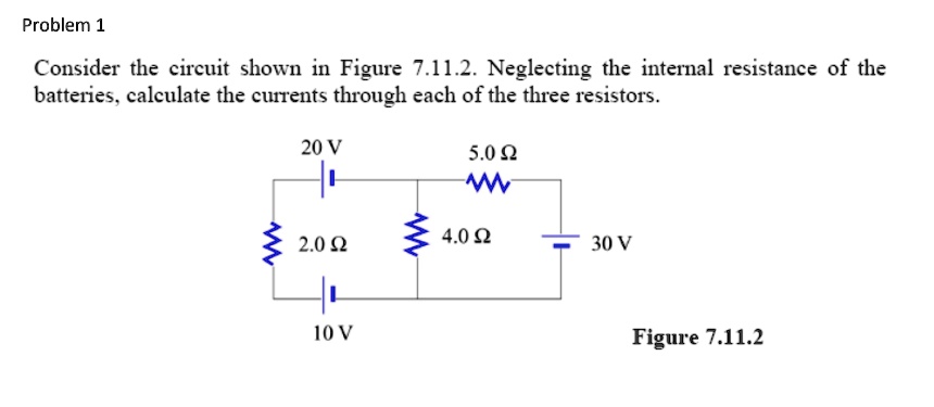 Problem 1 Consider the circuit shown in Figure 7.11.2. Neglecting the internal resistance of the ...