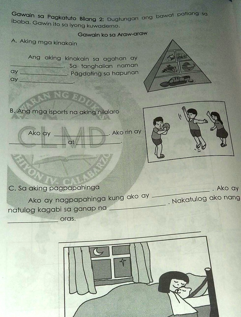 SOLVED: PA ANSWER PO PLSSSMAPEH HEALTH Gawain sa bawat patlang ...